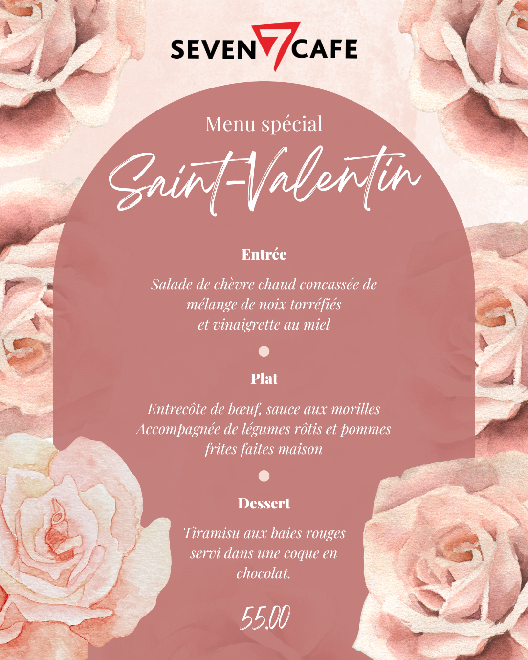 Menus du jour au Seven Café Yverdon